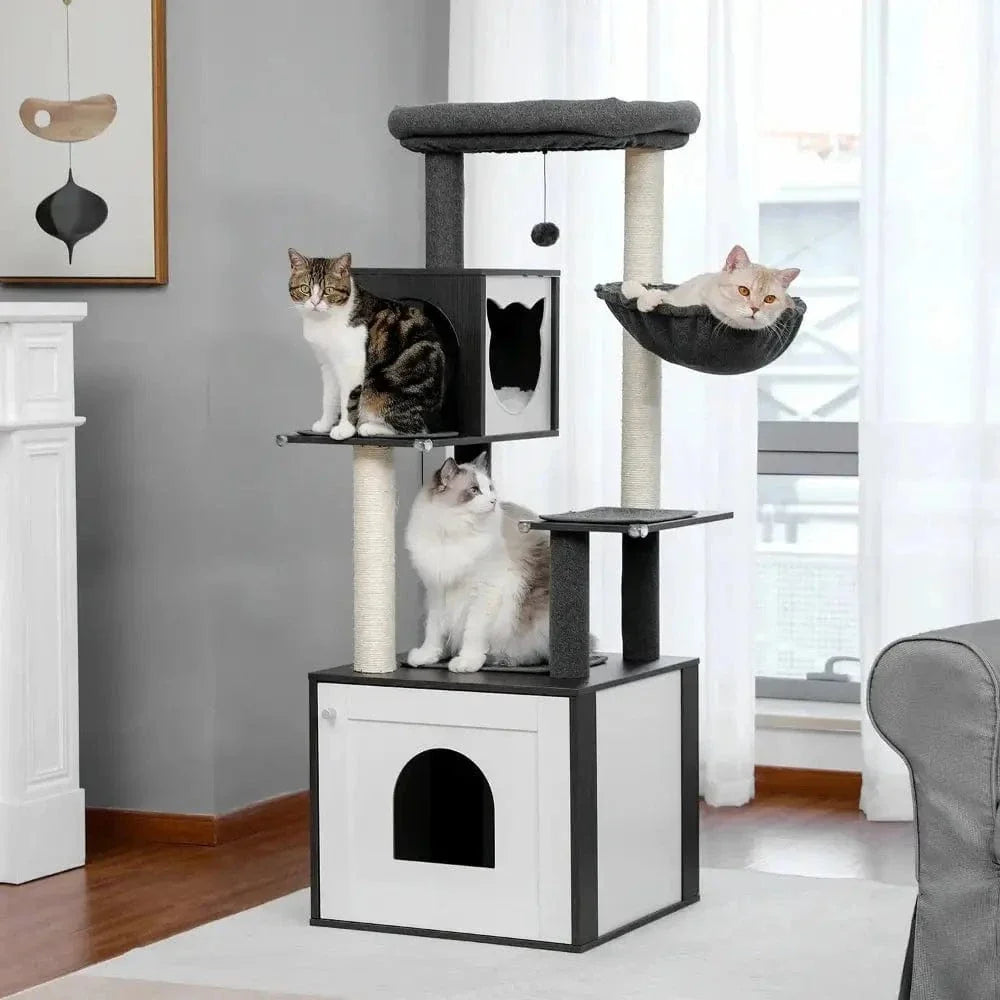 Arbre à chat avec litière - 2 en 1 gain de place | Felikit – Meowden®