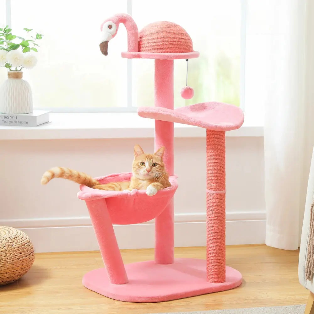 Arbre à chat flamant rose - Style & confort | Félinia – Meowden®